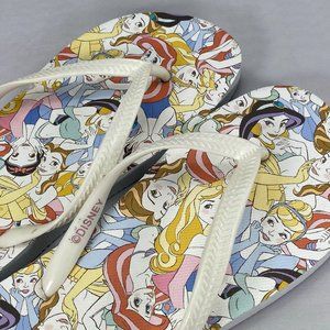 Disney | Shoes | Disney Princess Collage Flip Flops Sandles Disneyland ...